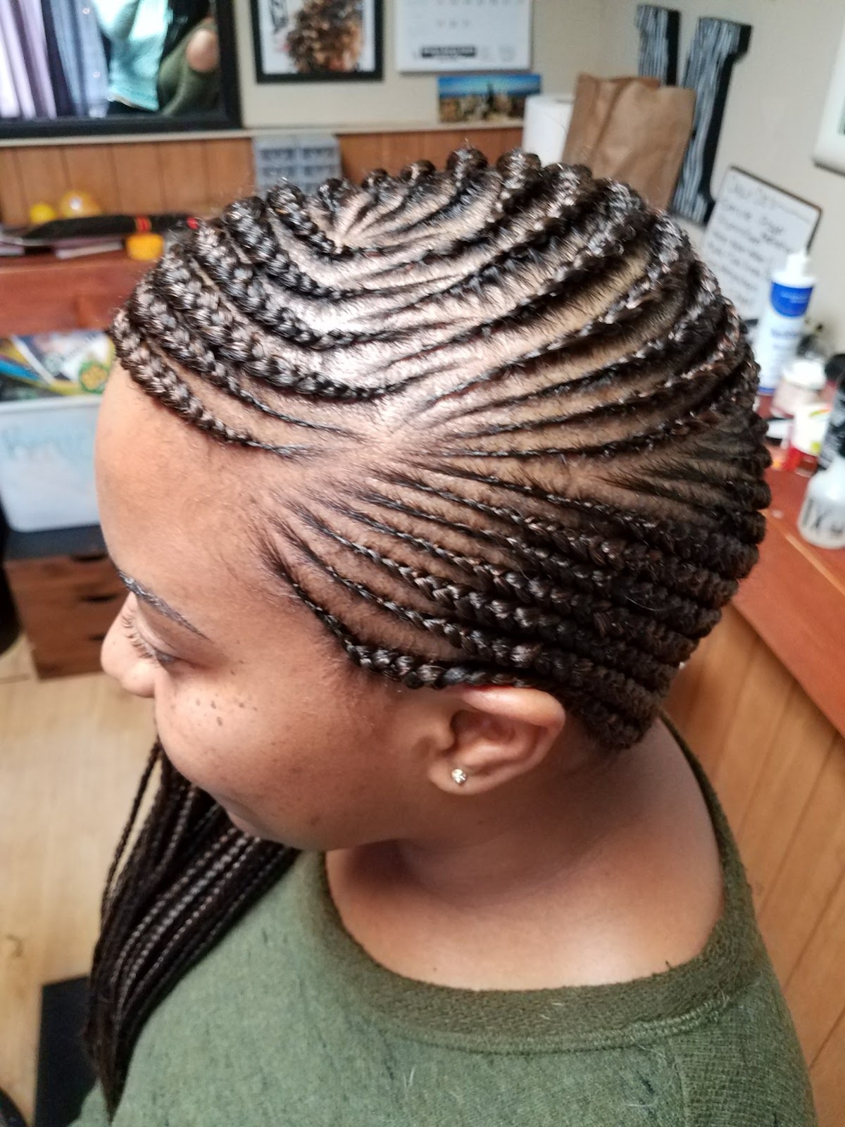 Six Twenty Seven: Side Swept Feeder Cornrows