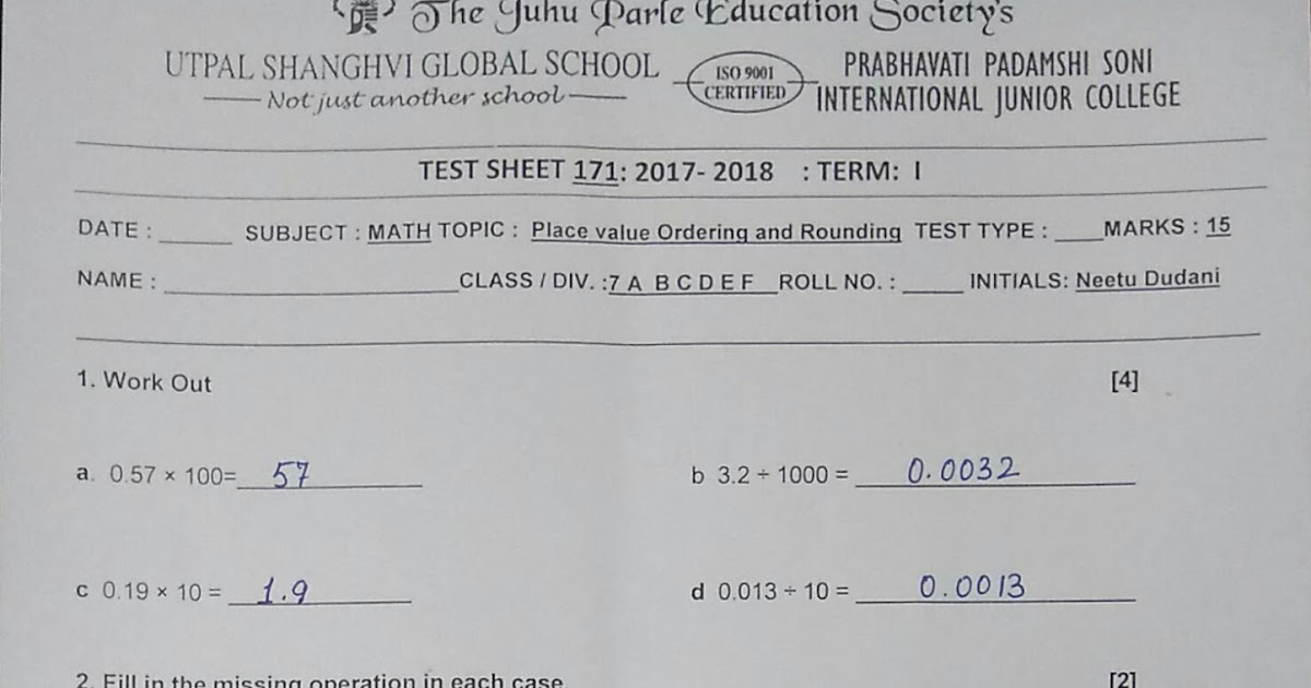 Maths IGCSE: Worksheets & Tests class 7 IGCSE