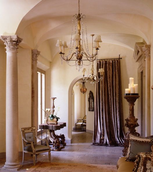 Eye For Design: Decorating With Portieres........Drapes For Your Doorways