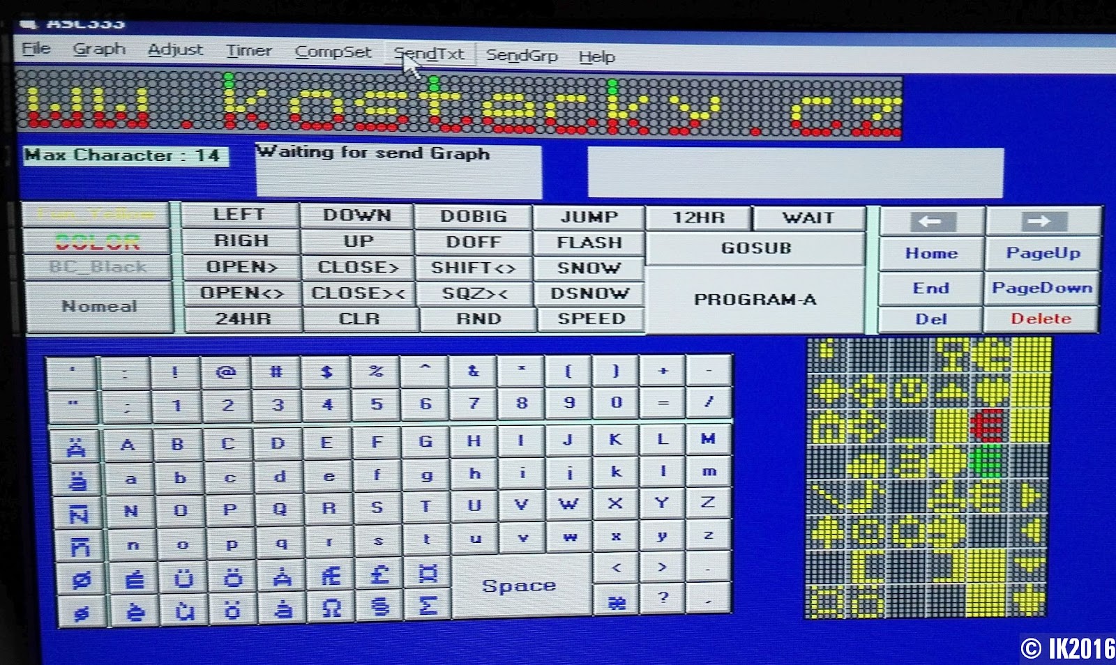 LED panel Sigma ASC 333 programování » Kostecký^blog