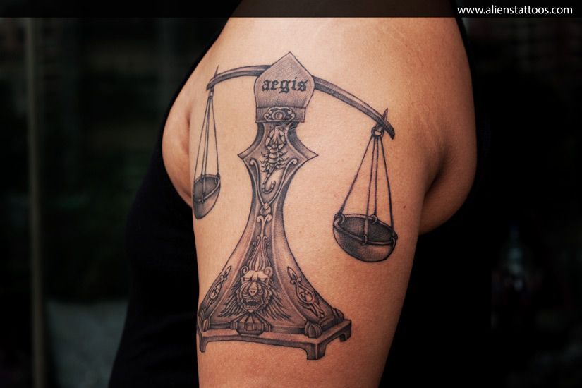 170+ Most Beautiful Libra Tattoos For Females and Guys (2020) Horoscope ...