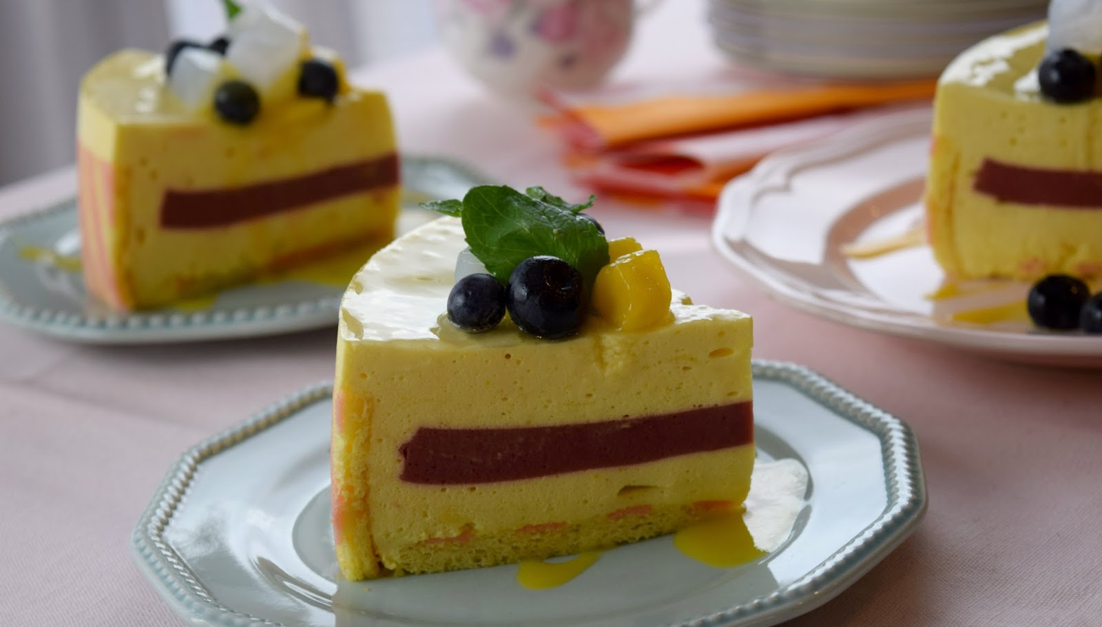 Tropical Mango & Raspberry Mousse Cake | Tokyo Desserts