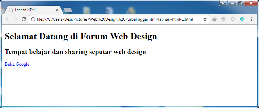 Tutorial Belajar HTML 6 : Membuat Link pada HTML - Web Design Purbalingga