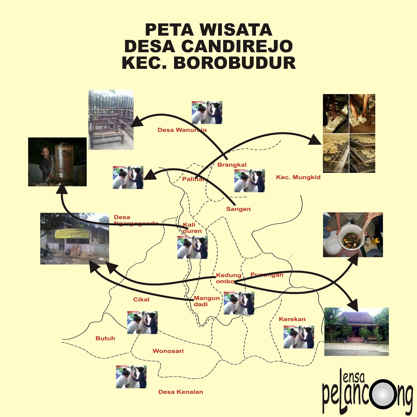 Peta Wisata Desa Candirejo, Borobudur, Magelang | SEWA Mobil Jogja ...