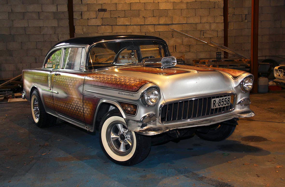 DicE Magazine: '55 Chevy 210 Post. Back Then, The Middle Bit and Now.
