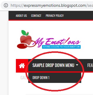 Blogger : How to create drop down menus - My Emotions