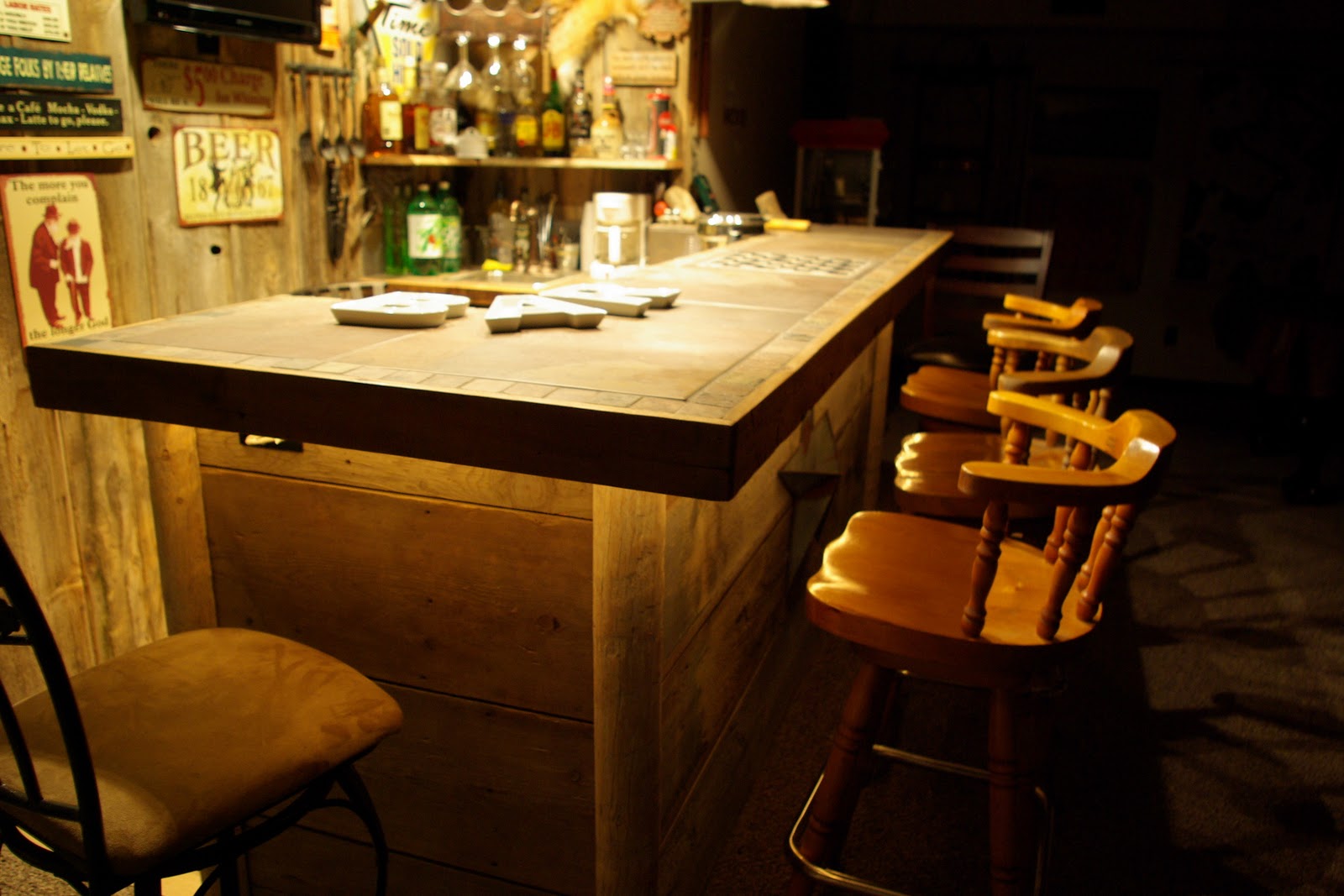 Reclaimed Rustics: Barn Wood Bar