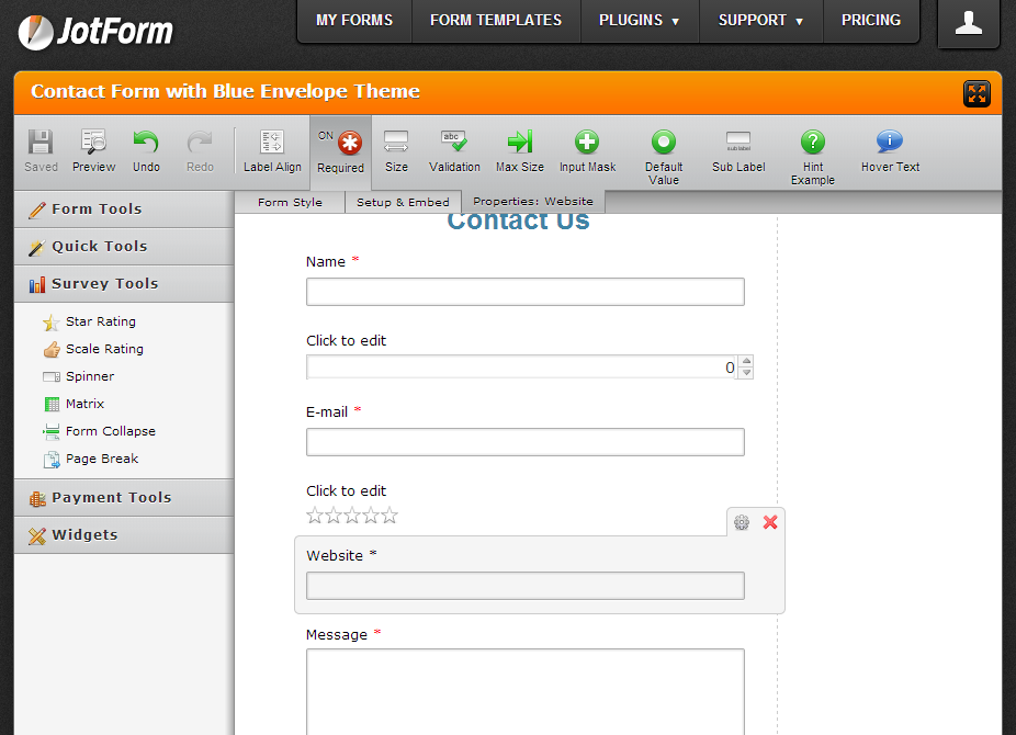 JotForm - Platform for building/hosting user forms | Smart Web Development