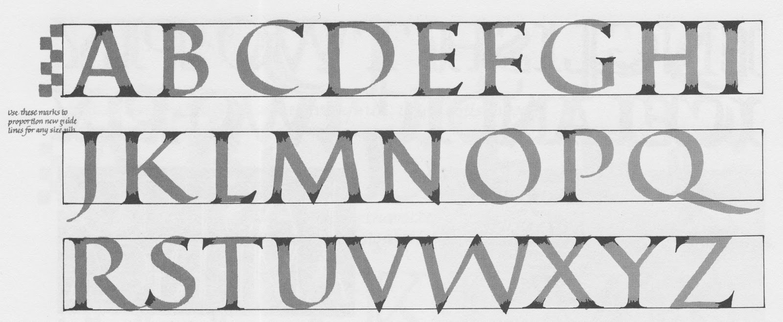 Roman Calligraphy Alphabets