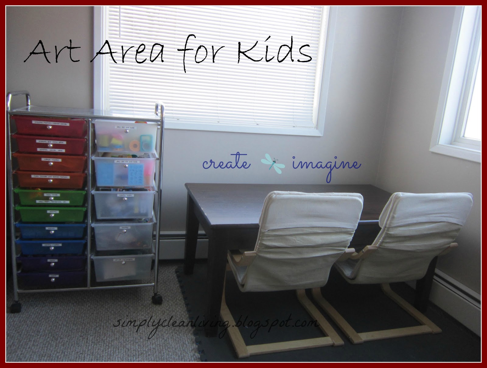 Simply Clean Living: Kids' Art Area