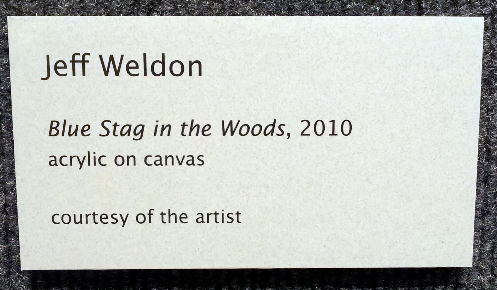 History and Culture by Bicycle: Jeff Weldon Paintings, Blue Stag in the ...