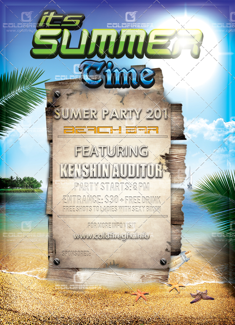 Summer Poster PSD Template « xonekDesign