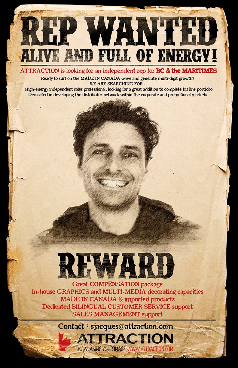 Attraction Inc.: REP WANTED - For BC and the MARITIMES