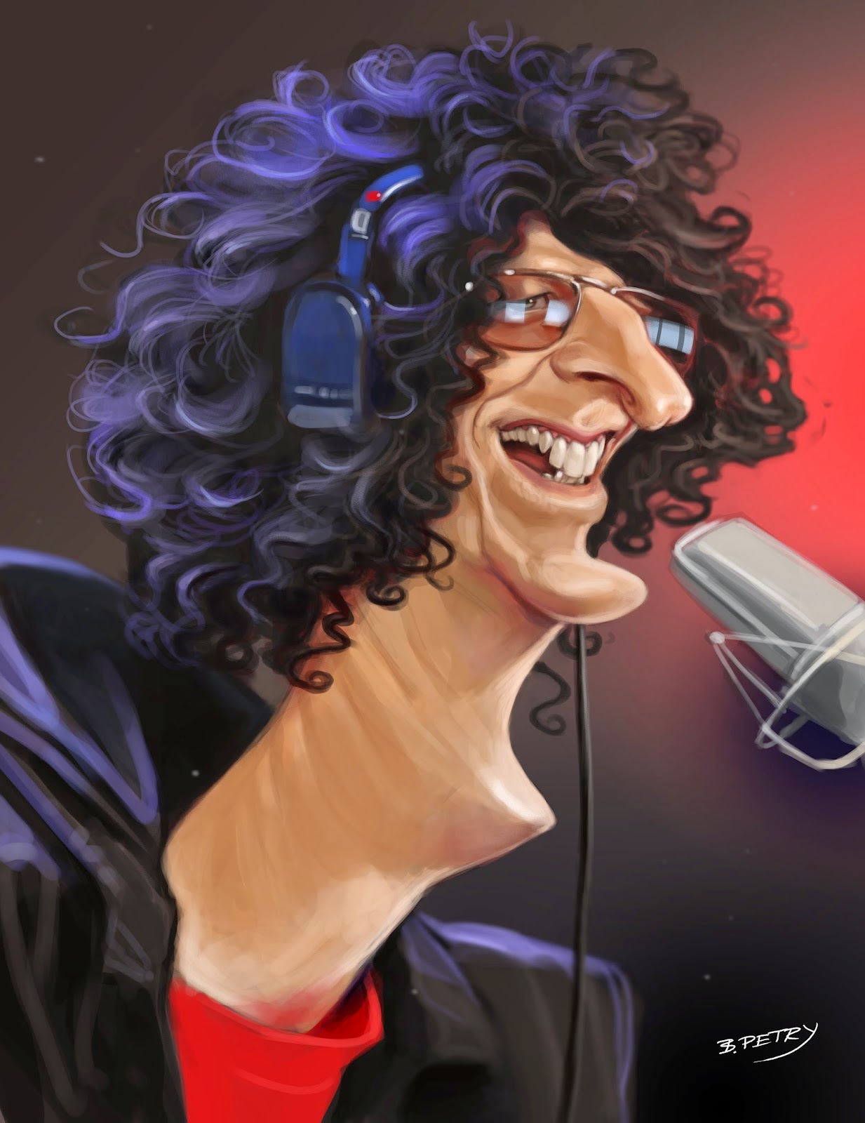 Howard Stern, caricatures.