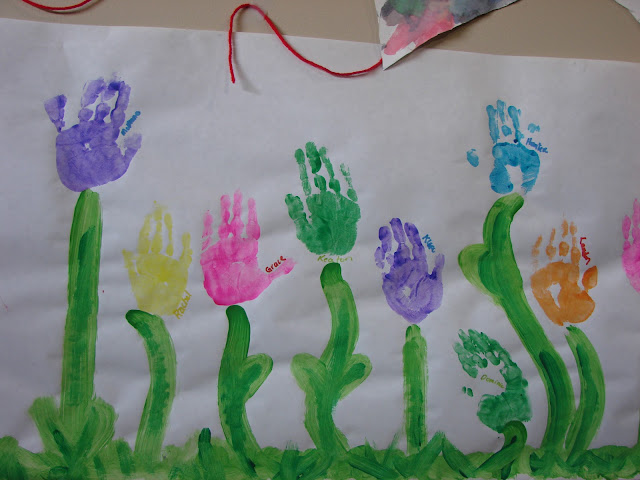 Beautiful Chaos: Handprint Flower Mural