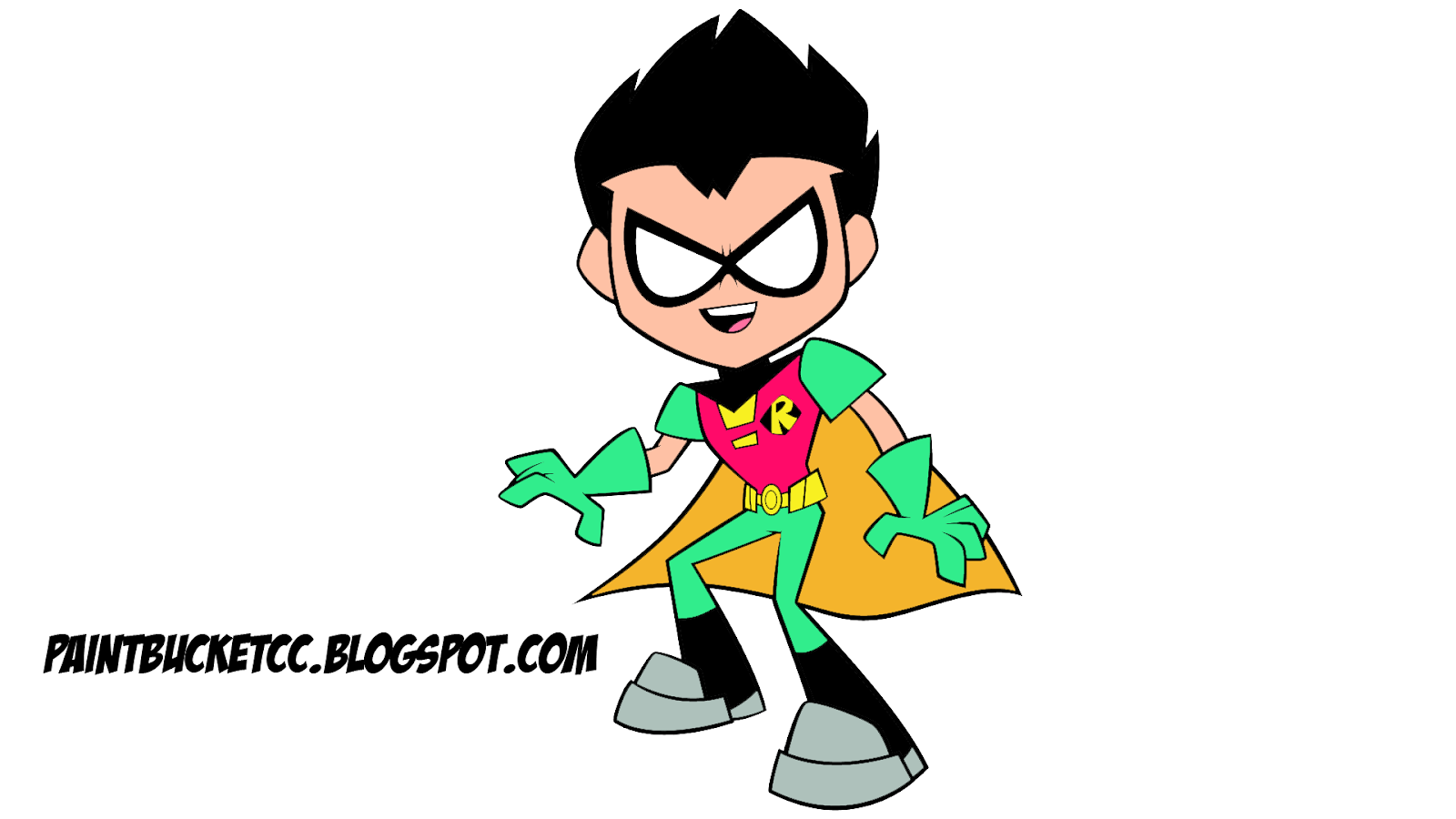 Paint Bucket Coloring Pages and Pixel Art: Teen Titans Go! Robin ...