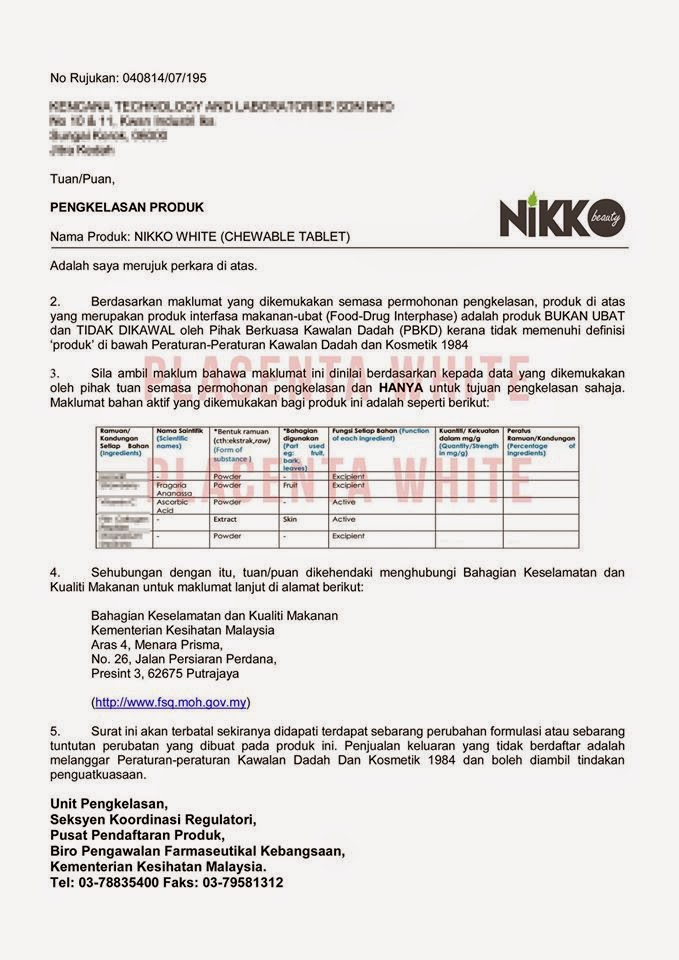 NIKKO PLACENTA WHITE 4 IN 1 60 TABLET | murahcheaponline I CANTIKBEAUTYMALL