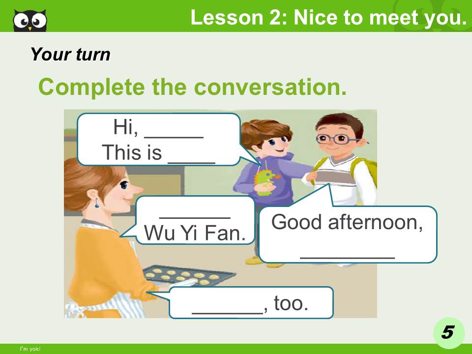 YOKITALK: Grade 3-1_Unit 2_Lesson 2 Nice to meet you