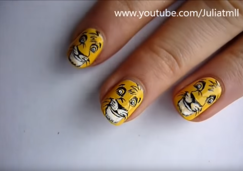 Nail art designs: Lion nail art tutorial (step-by-step)