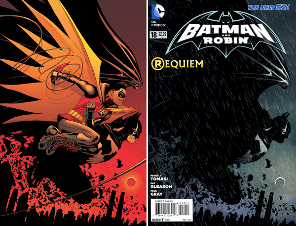 I love comic covers: Before & After: Batman and Robin v2 #18