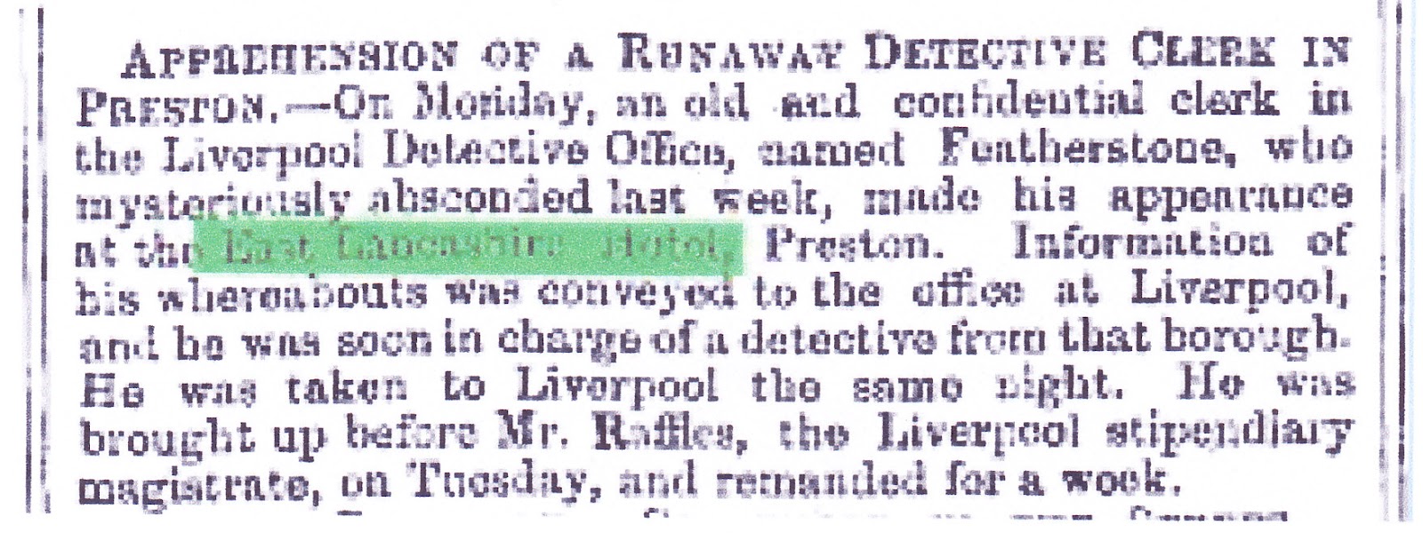 PRESTON'S INNS, TAVERNS and BEERHOUSES: EAST LANCASHIRE HOTEL, 13 ...