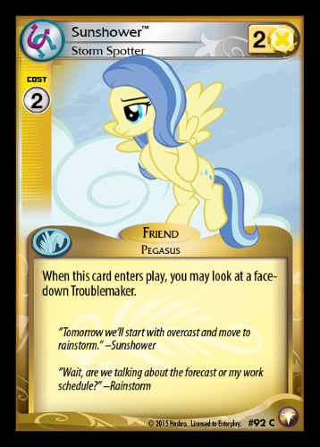 MLP Sunshower, Storm Spotter CCG Cards | MLP Merch