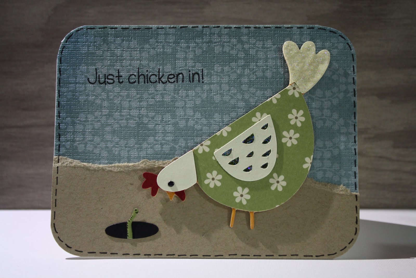 redheaded crafter: Just Chicken In Card