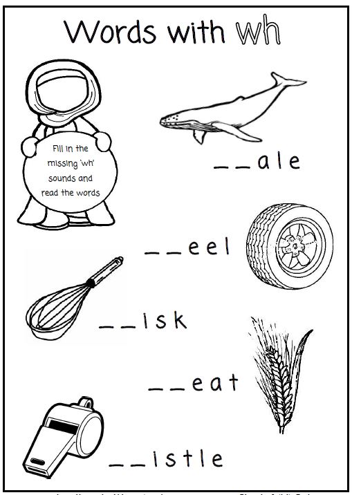 Iman's Home-School: Digraph WH Activity Pack