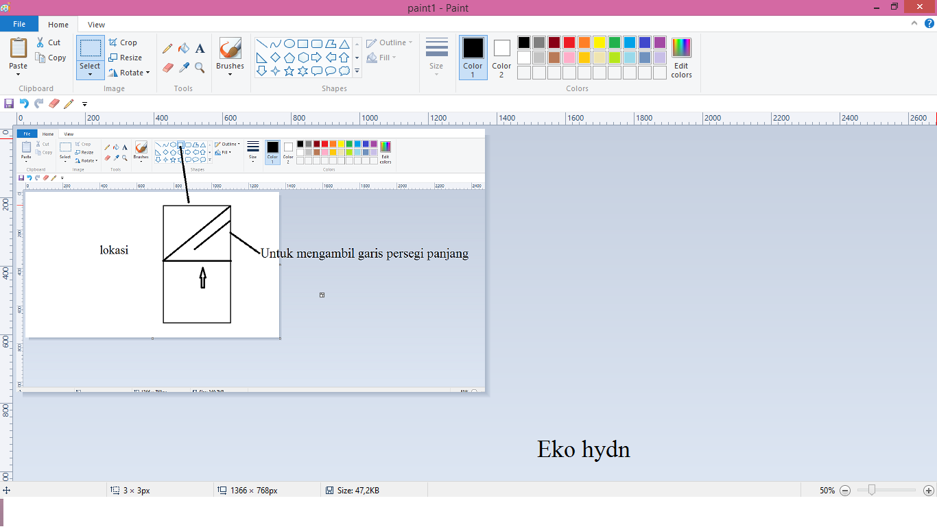 EKOHYDN: MENGGAMBAR MENGUNAKAN APLIKASI PAINT