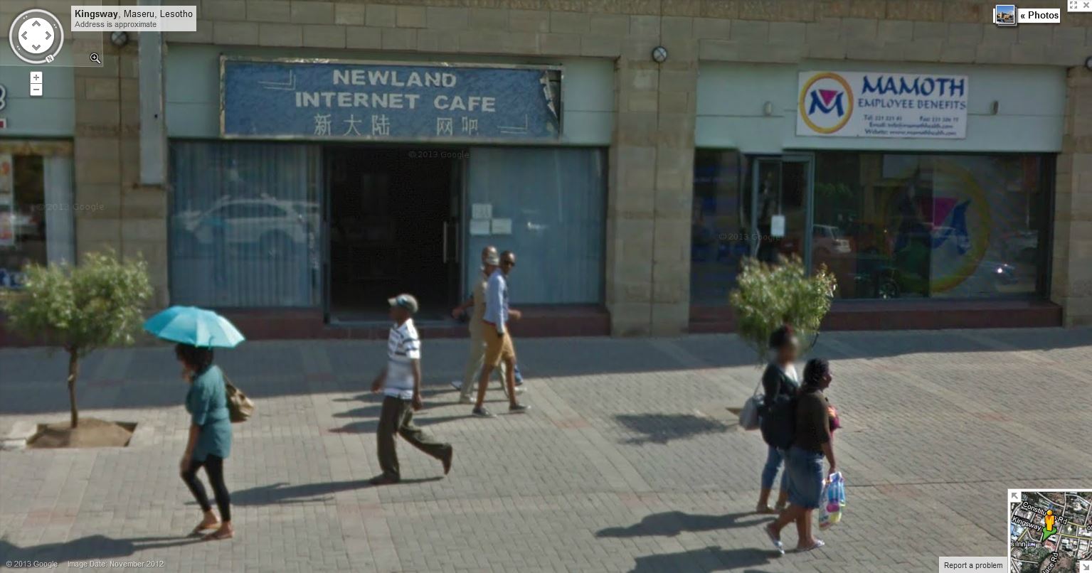 Favourite g. streetview: In Maseru, Lesotho, along Kingsway.