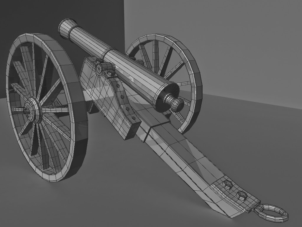 3D Models In Autodesk Maya: War Cannon