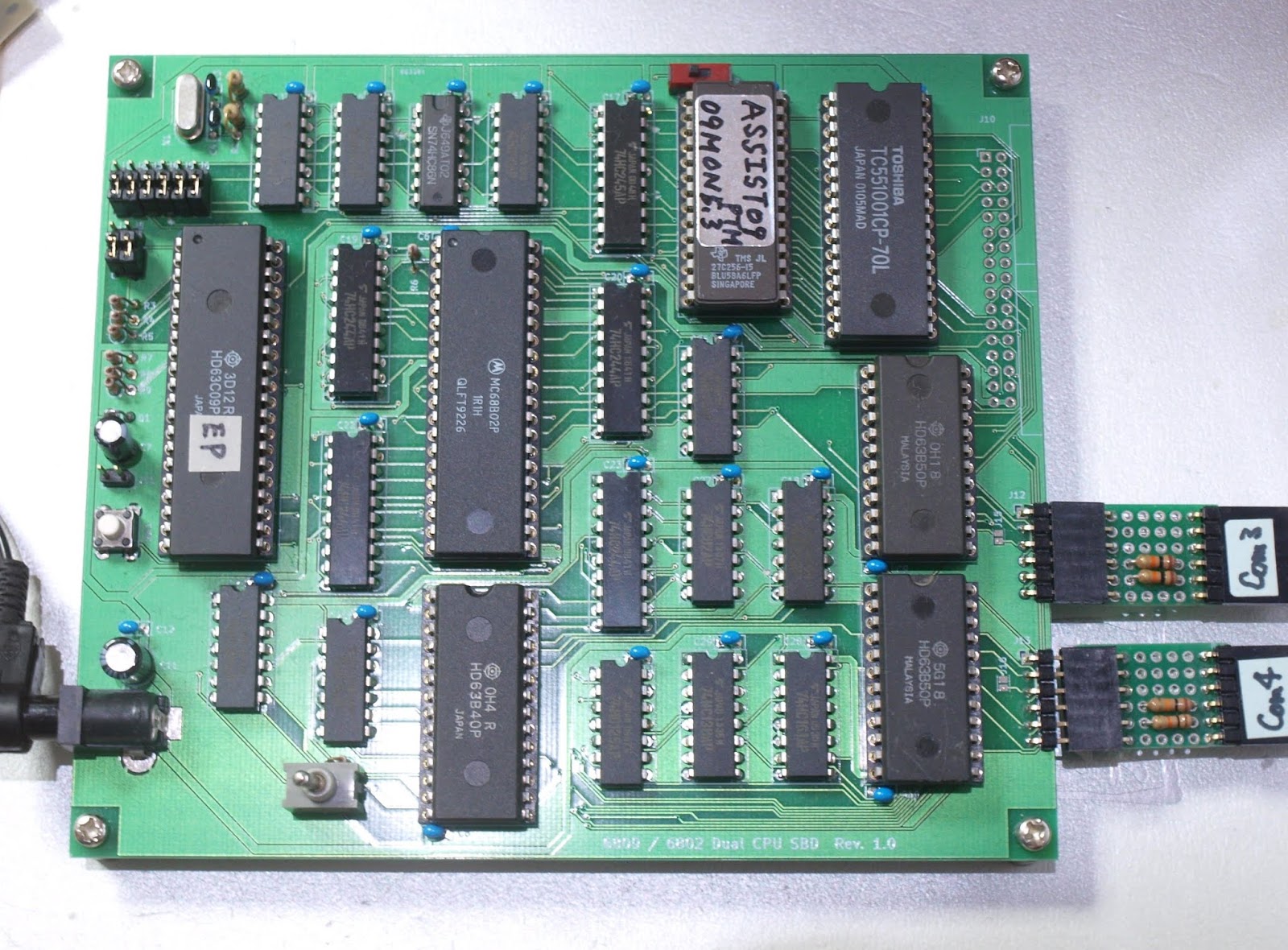 6809 / 6800とFLEX: 6809基板と6802基板を一体化して