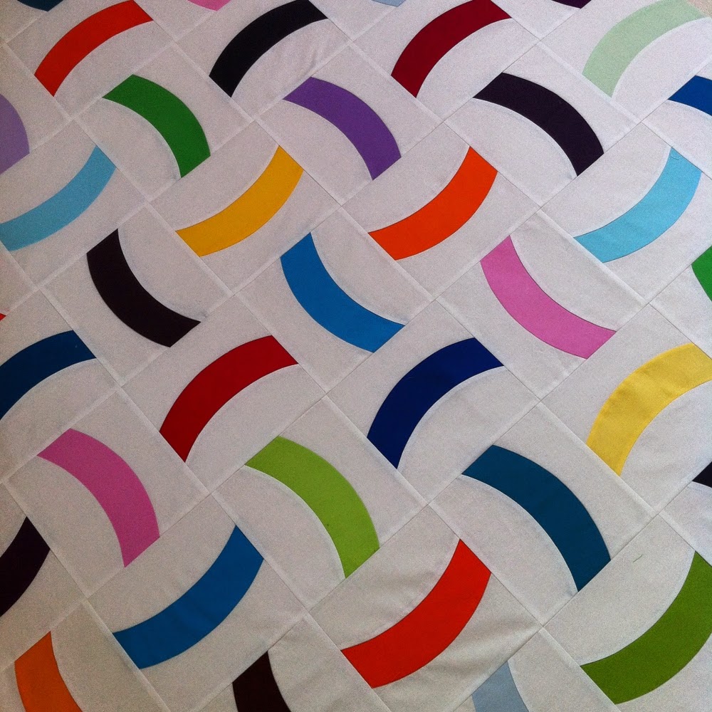 einfach bunt...: einfach bunt- Confetti Quilt mit dem Quick Curve Ruler