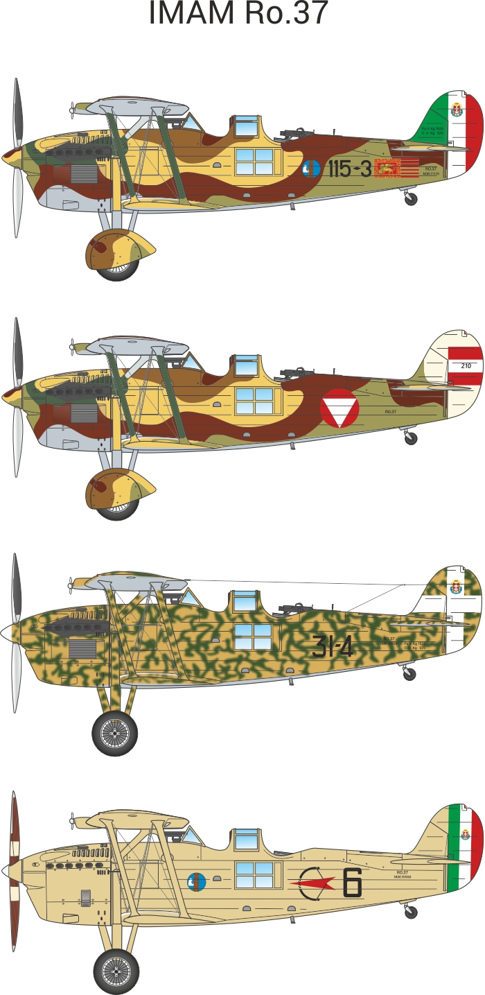 SH48183 - IMAM Ro.37 in 1/48 - side colour profiles