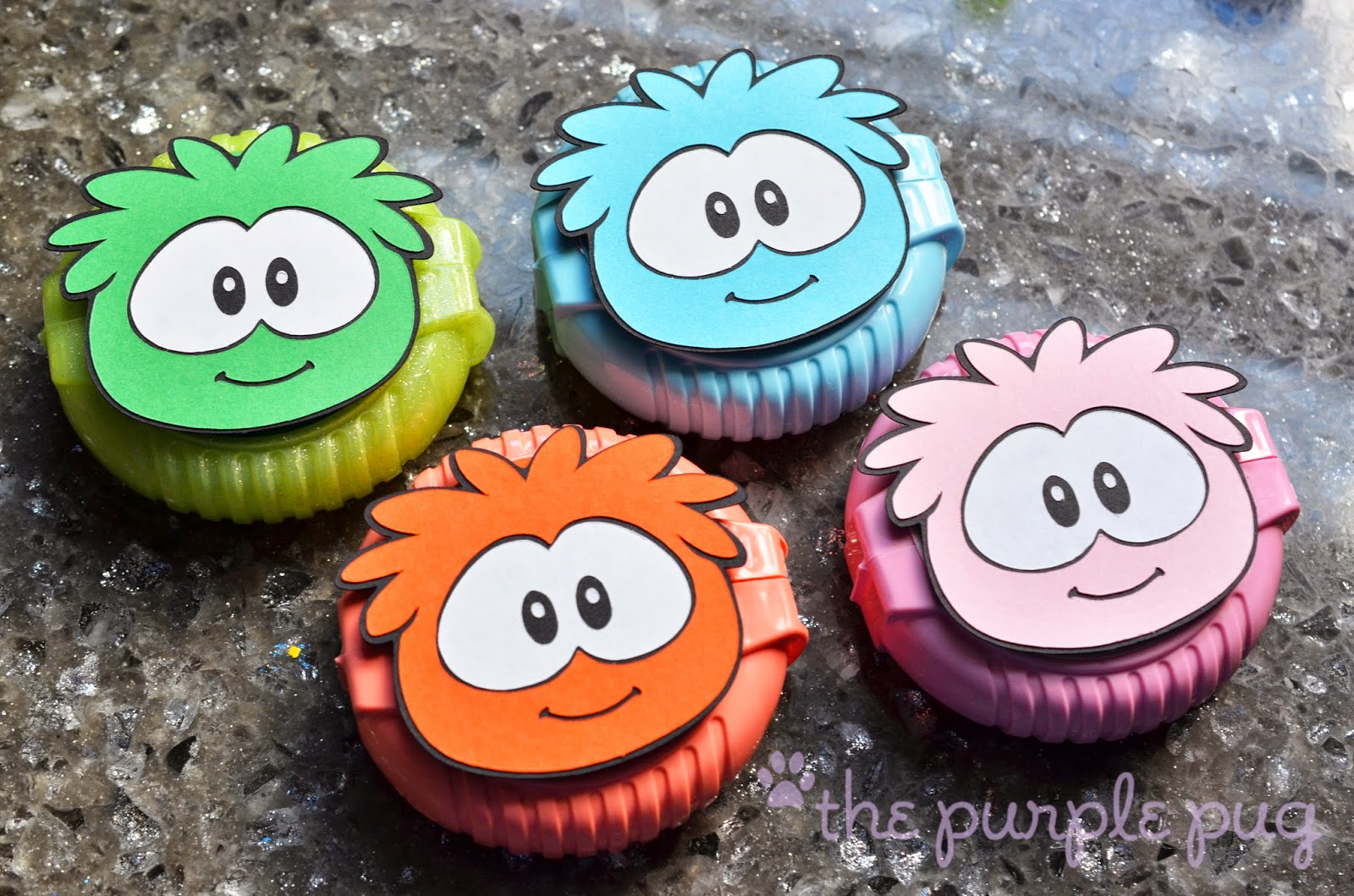 The Purple Pug: Puffles Totally Heart the Gum:)