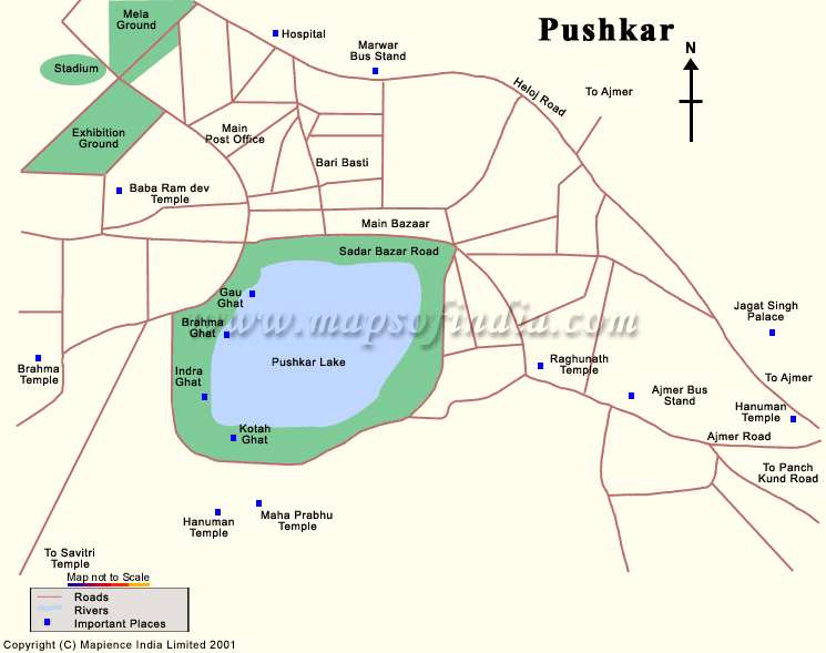 Top Tourist Place India : Map Of Rajasthan