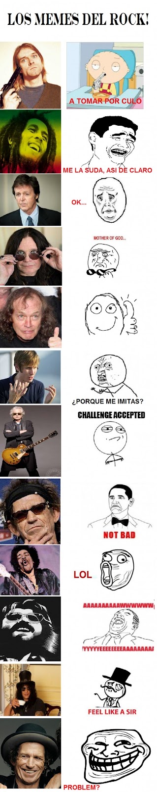 MEME ADICCION!: LOS MEMES DEL ROCK!