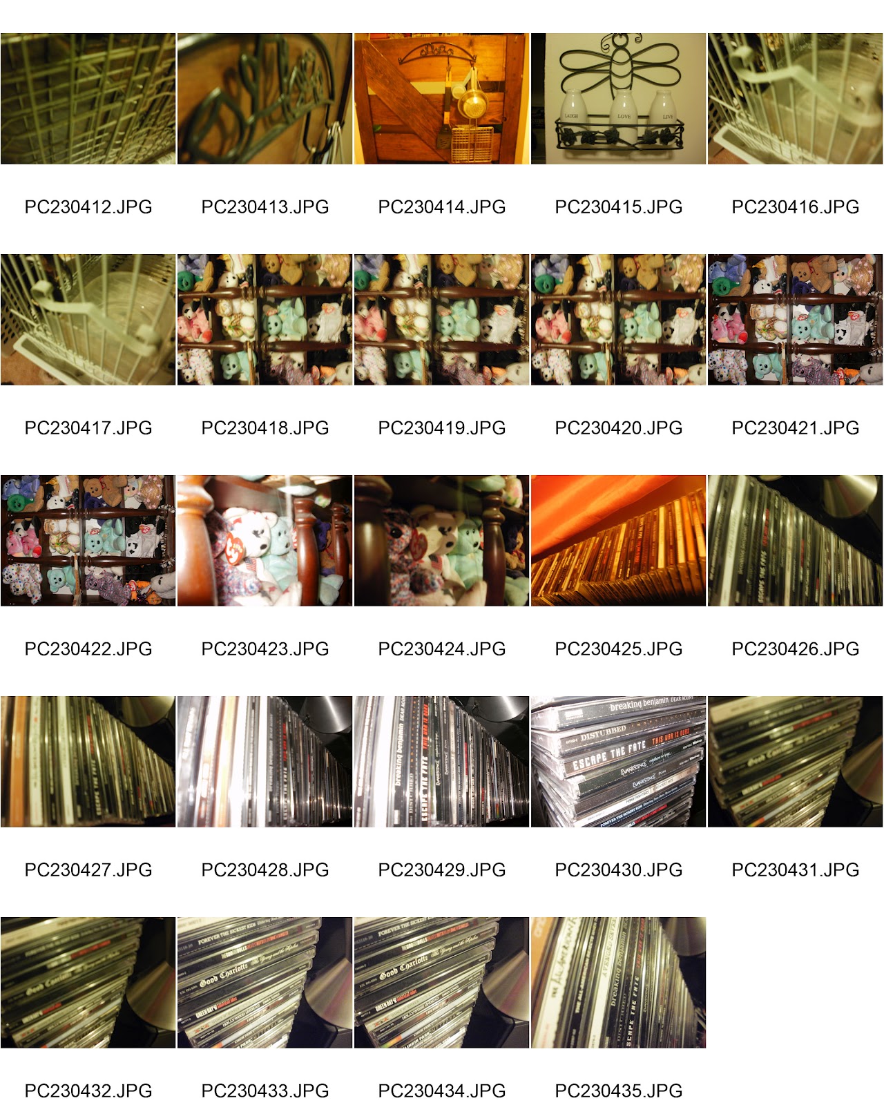 Indie Wave Imaging: Texture, Lines, Patterns: Contact Sheets
