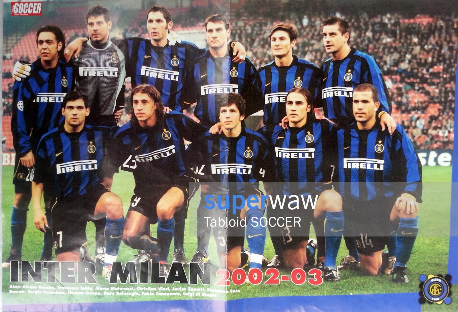 POSTER TIM INTER MILAN 2002/2003