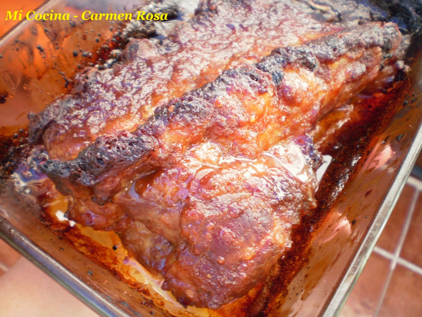 CORBATA DE CERDO MARINADA CON MIEL, ACEITE DE SESAMO, SOJA Y JENGIBRE ...