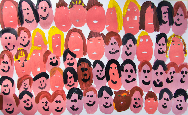 PUPSTUDIO: Mijn portret omringd door maskers, naar James Ensor