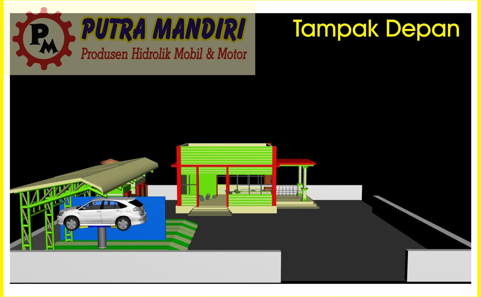 Design Lokasi Cuci mobil dengan 2 Unit Hidrolik | Alat Cuci Mobil dan ...