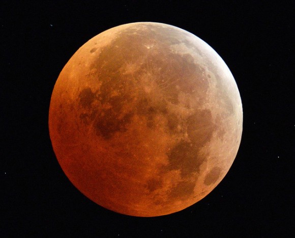 The moon turns to red color in a rare total lunar (not solar)eclipse ...
