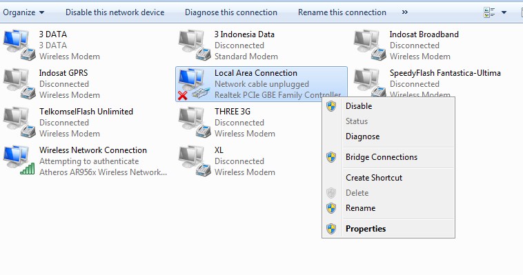 Langkah-langkah Konfigurasi Ip address