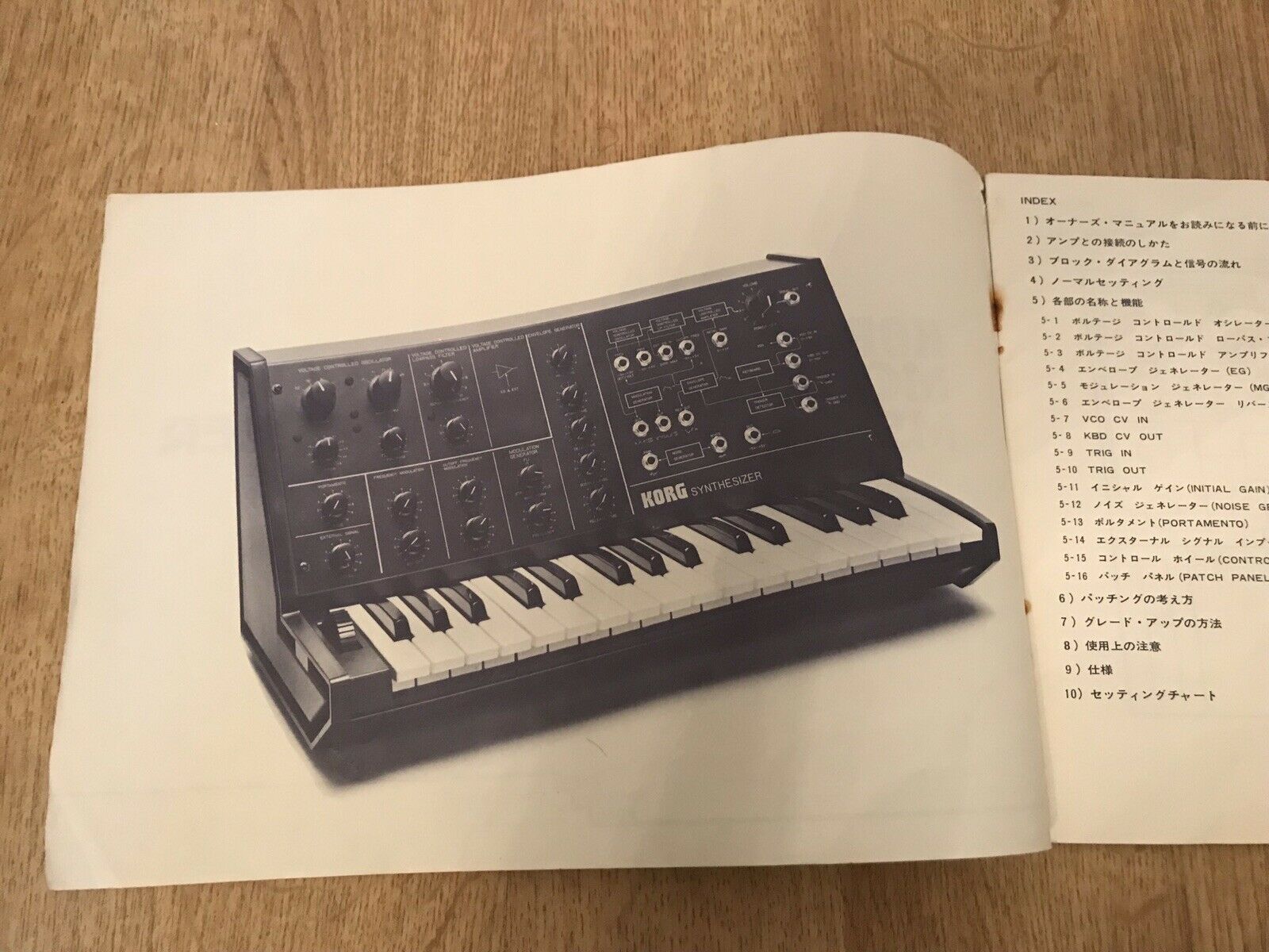 MATRIXSYNTH: KORG MS10 Synth *Original Owners Manual & Patch Sheets ...