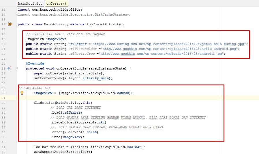 Menampilkan Gambar dari Internet di Android Studio dengan Glide Library ...