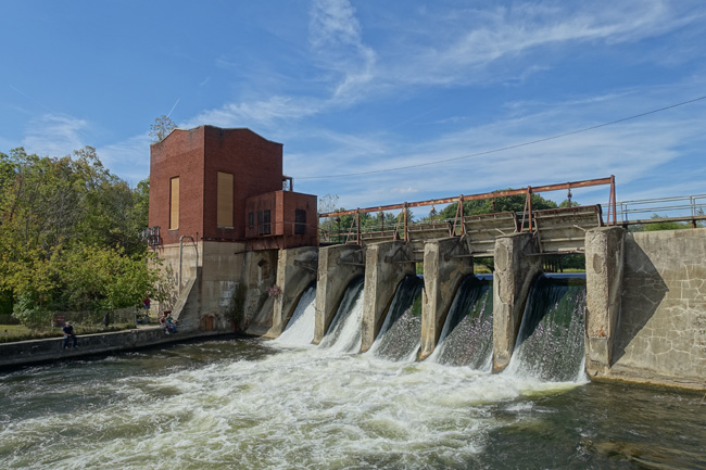 The Old Pucker Street Hydroelectric Dam in Niles, Michigan