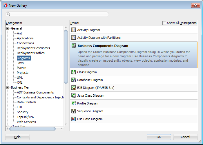 Oracle Adf World Adf Creating Entity Diagrams