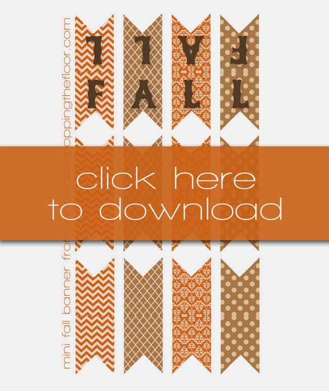 Free Printable Fall Mini Banner | i should be mopping the floor