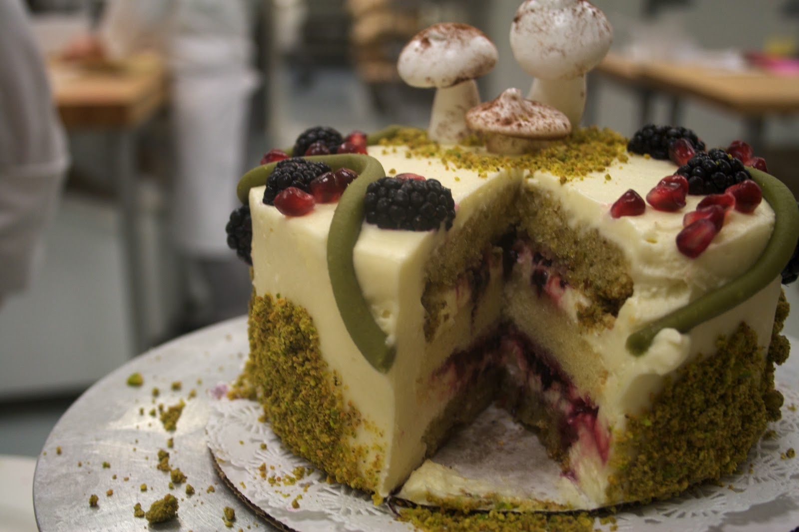 engrained: mossy mushroom cake.